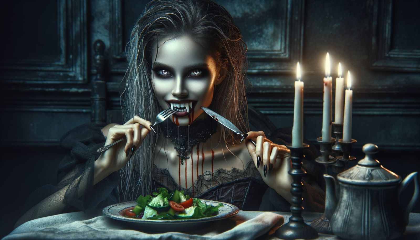 Veggie Vamp- Salad - AI Generated Artwork - NightCafe Creator