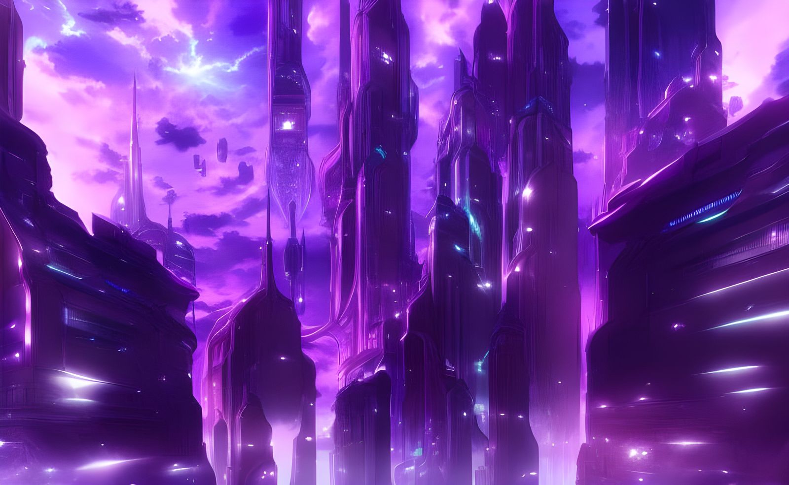 Alien Mega-city - AI Generated Artwork - NightCafe Creator