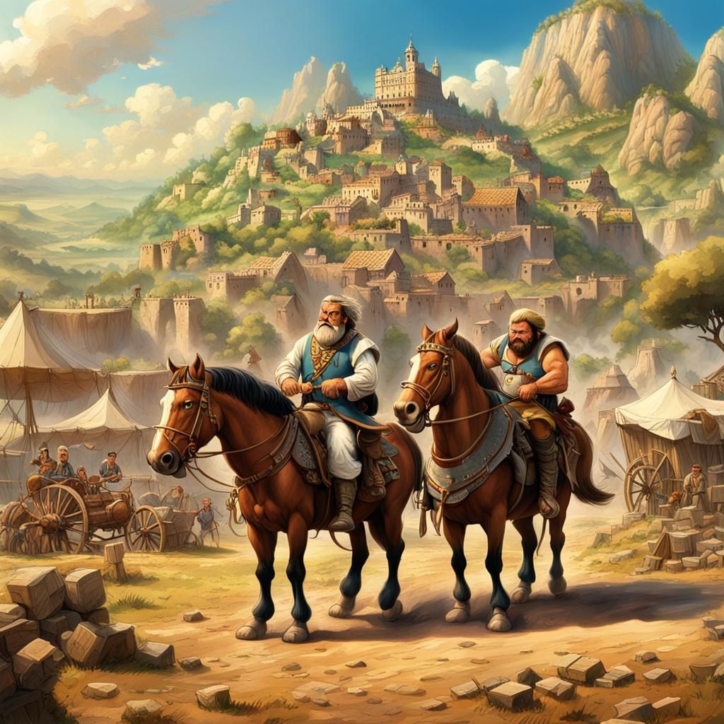 Asterix And Obelix As Terence Hill And Bud Spencer Ai Generated