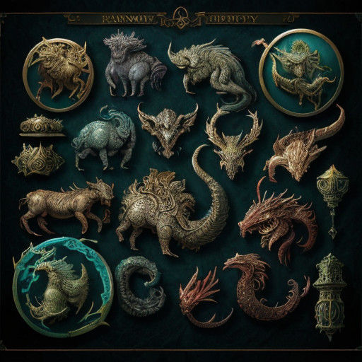 Medieval Bestiary Art: Earthy Tones and Golden Spl... - AI Art