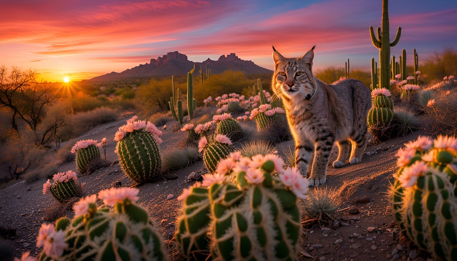 Bobcat, Sonoran Desert - AI Generated Artwork - NightCafe Creator