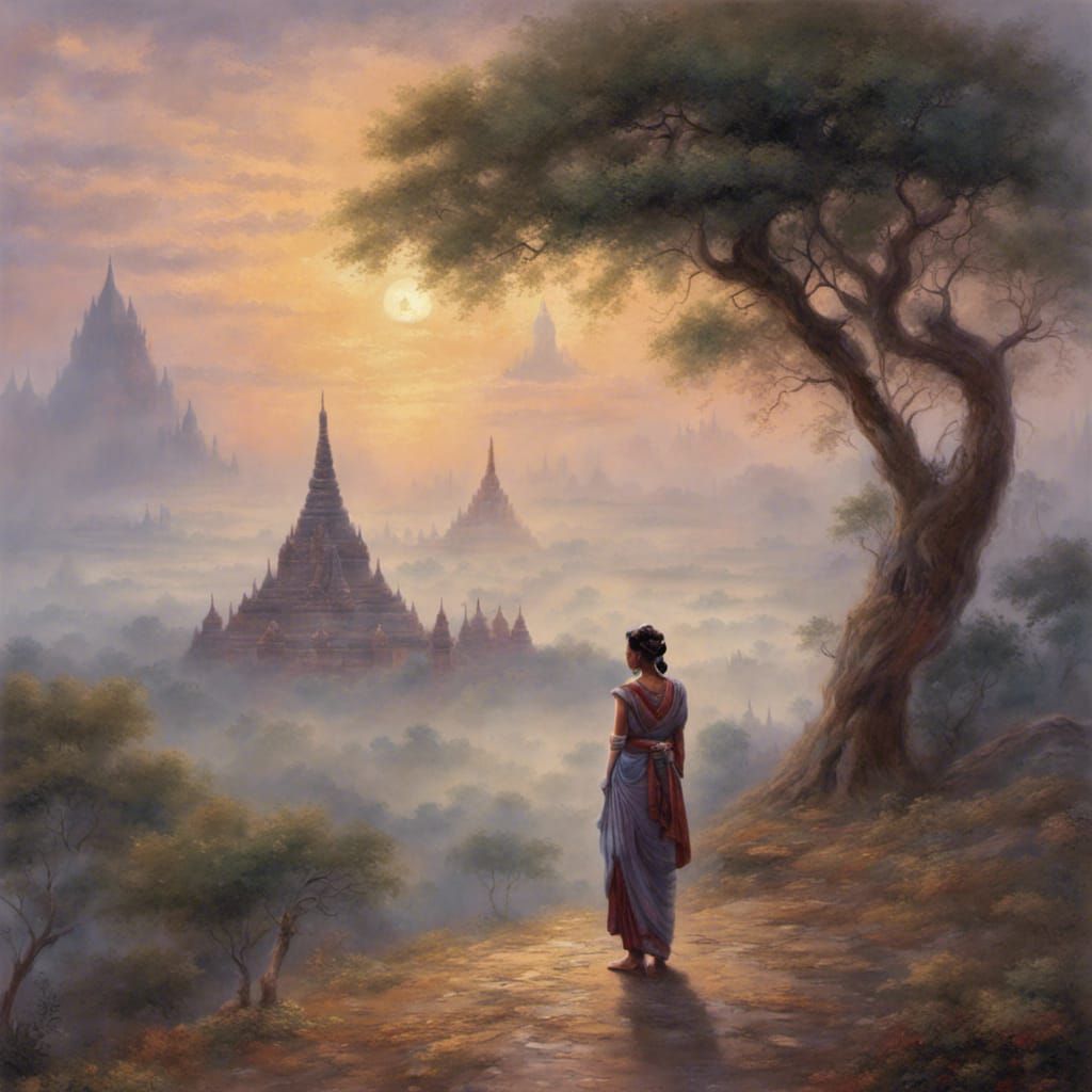 ancient Bagan woman - AI Generated Artwork - NightCafe Creator