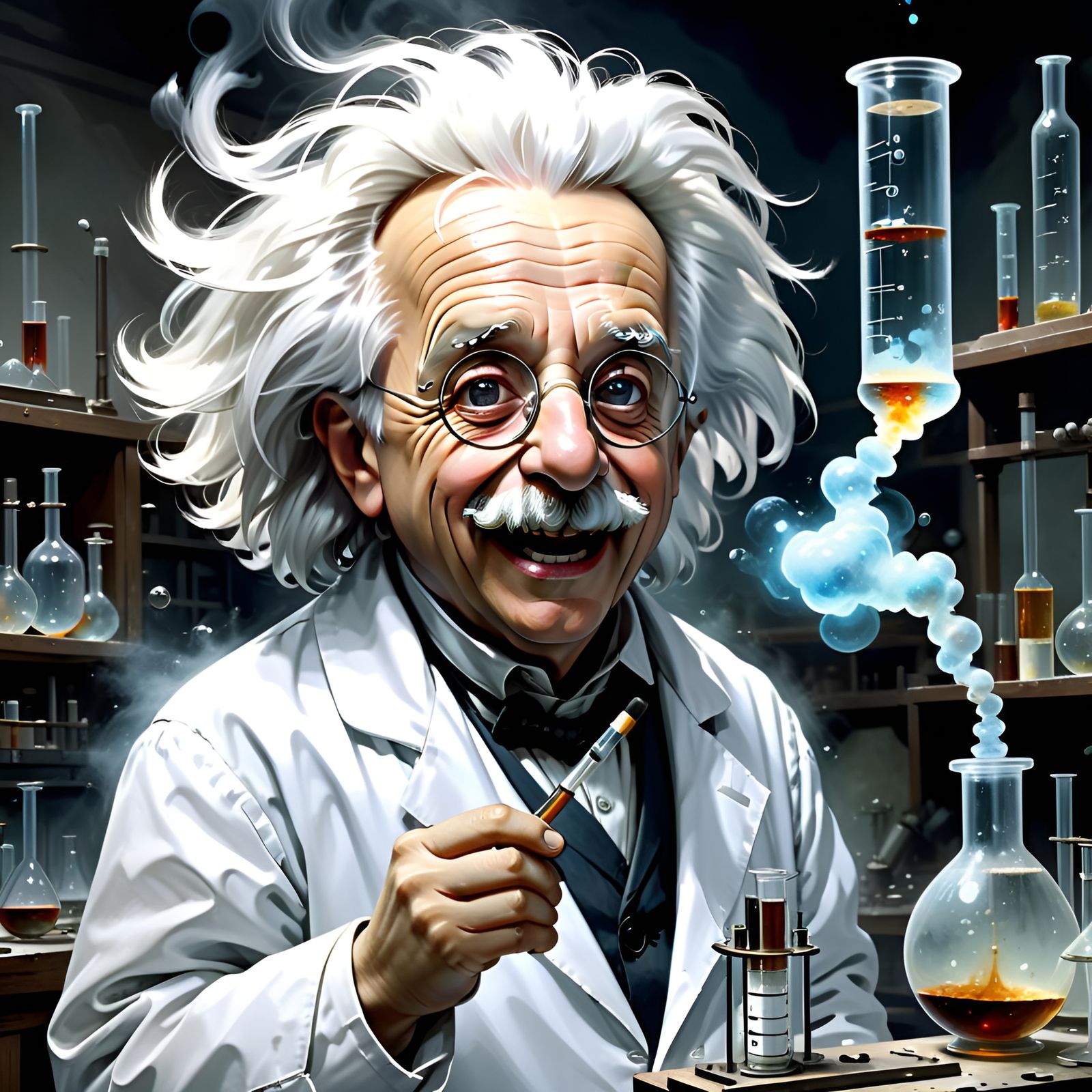 Mad Einstein - AI Generated Artwork - NightCafe Creator