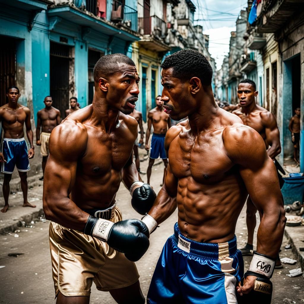 Street boxing sportsmanship - AI Generated Artwork - NightCafe Creator
