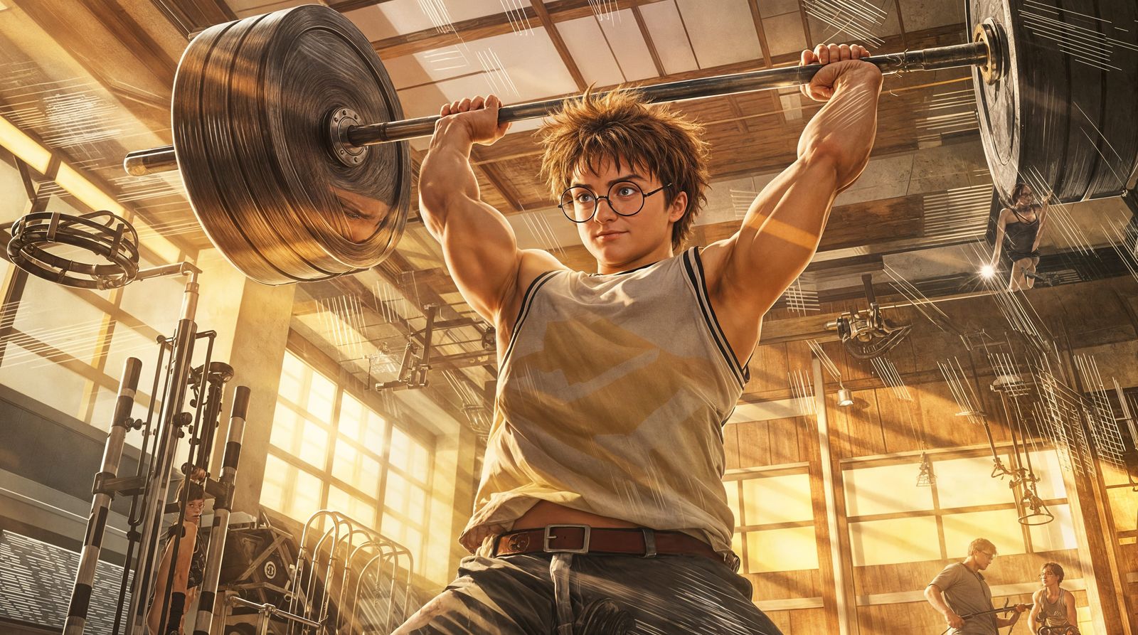 Hefty Squatter, the Boy Who Lifted - Harry Potter Lifts Weig...