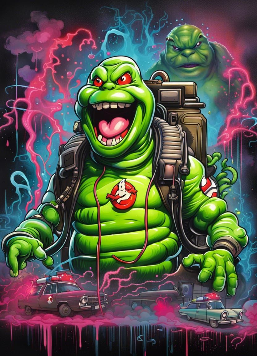 If Slimer was the Main Character of Ghostbusters - AI Generated Artwork - NightCafe Creator
