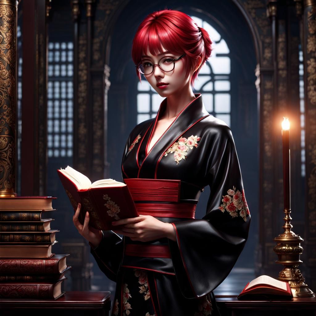 Librarian from Japan - AI Generated Artwork - NightCafe Creator