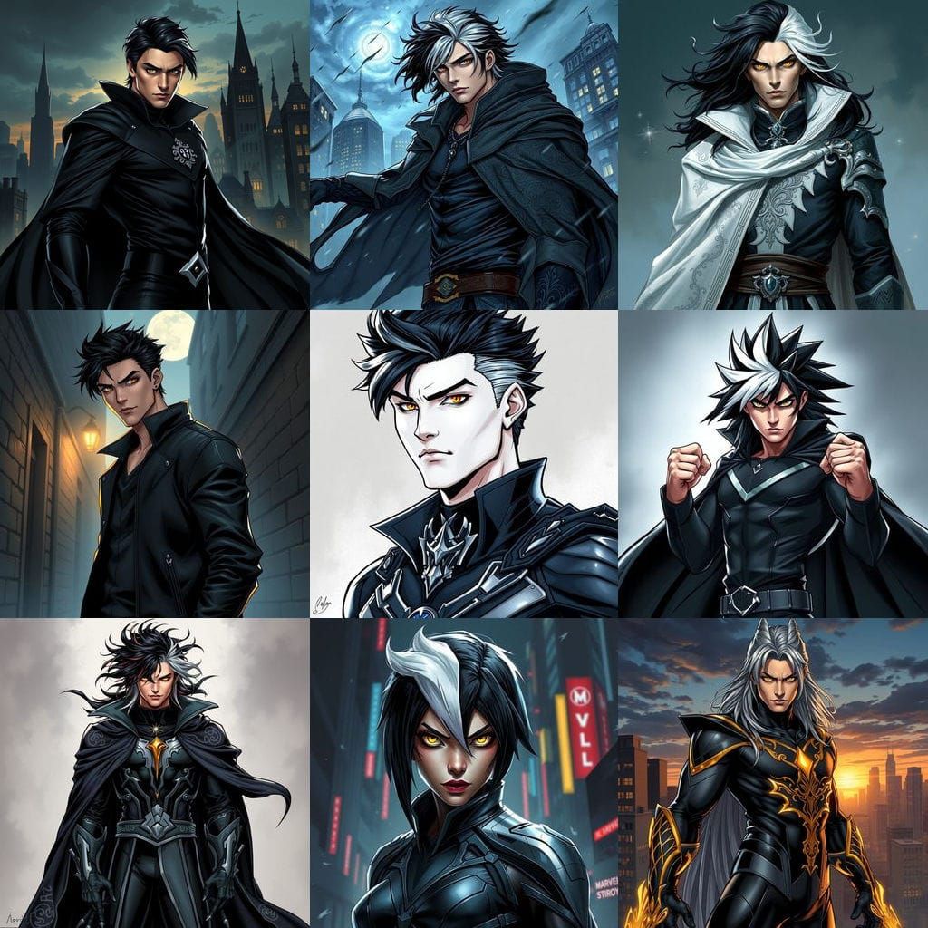 Vali Ravenclaw as a male Marvel Character With black and white hair ...