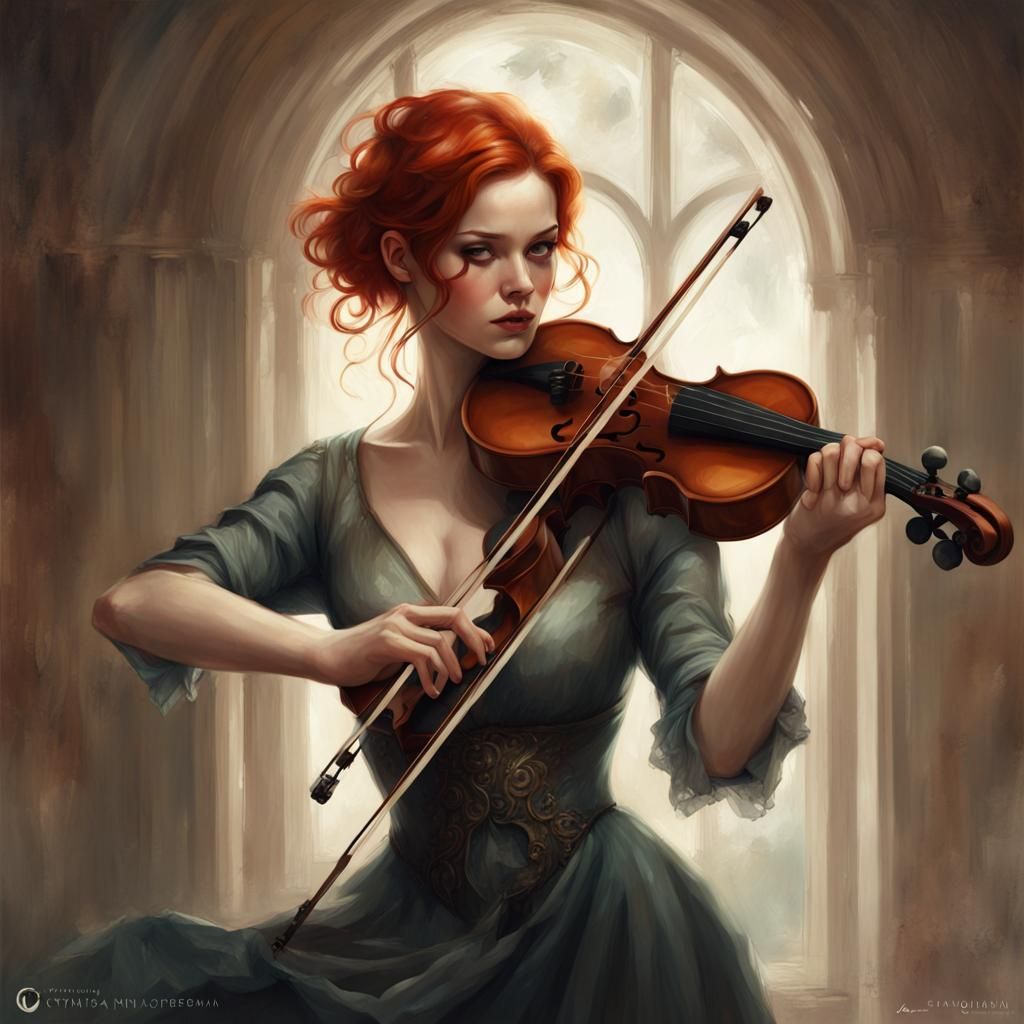 Violin Player - AI Generated Artwork - NightCafe Creator