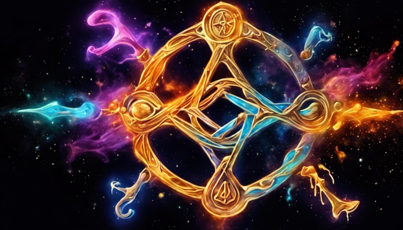 Arcane glyphs runes magic enwrgy astral ethereal paint, Cosmic arcane ...