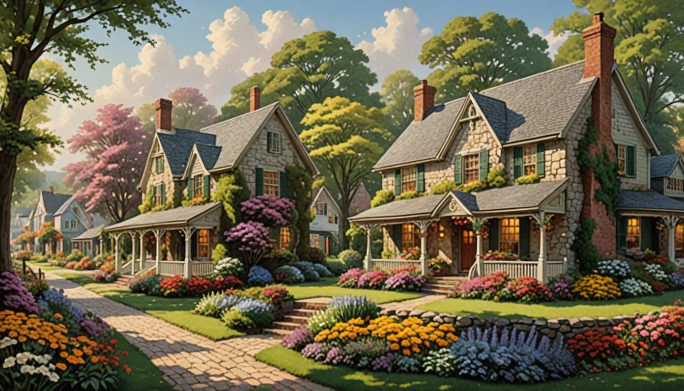 Arden, Delaware village - Quaint Village Scene in Dreamy Lig...