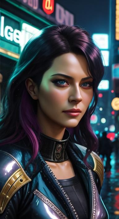 Edgerunner Violet - AI Generated Artwork - NightCafe Creator