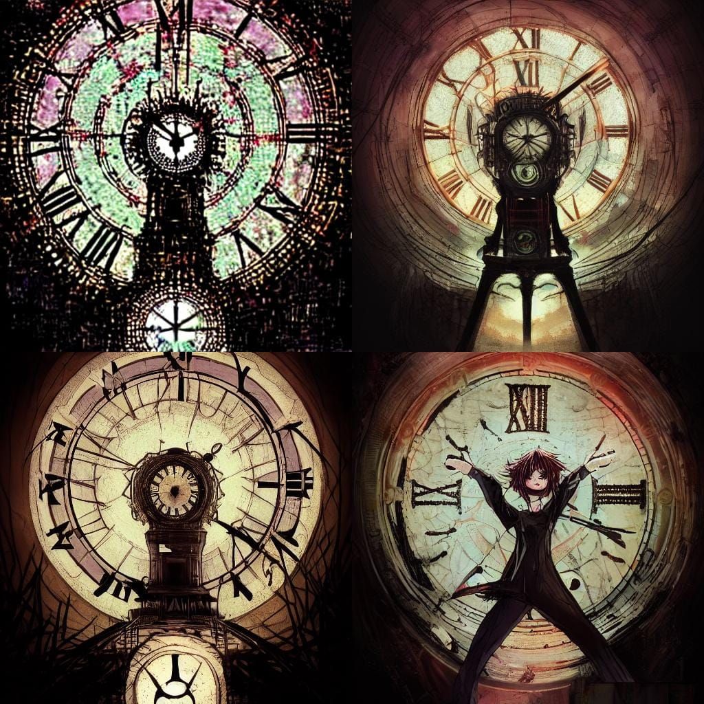 large-wrought-iron-clock-entrenched-in-city-square-tolling-down-to ...