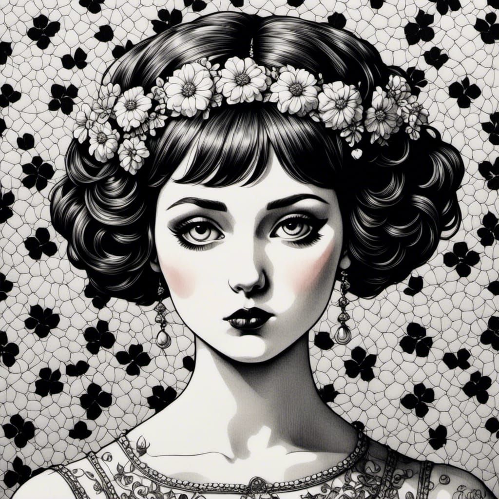 fornasetti girl - AI Generated Artwork - NightCafe Creator