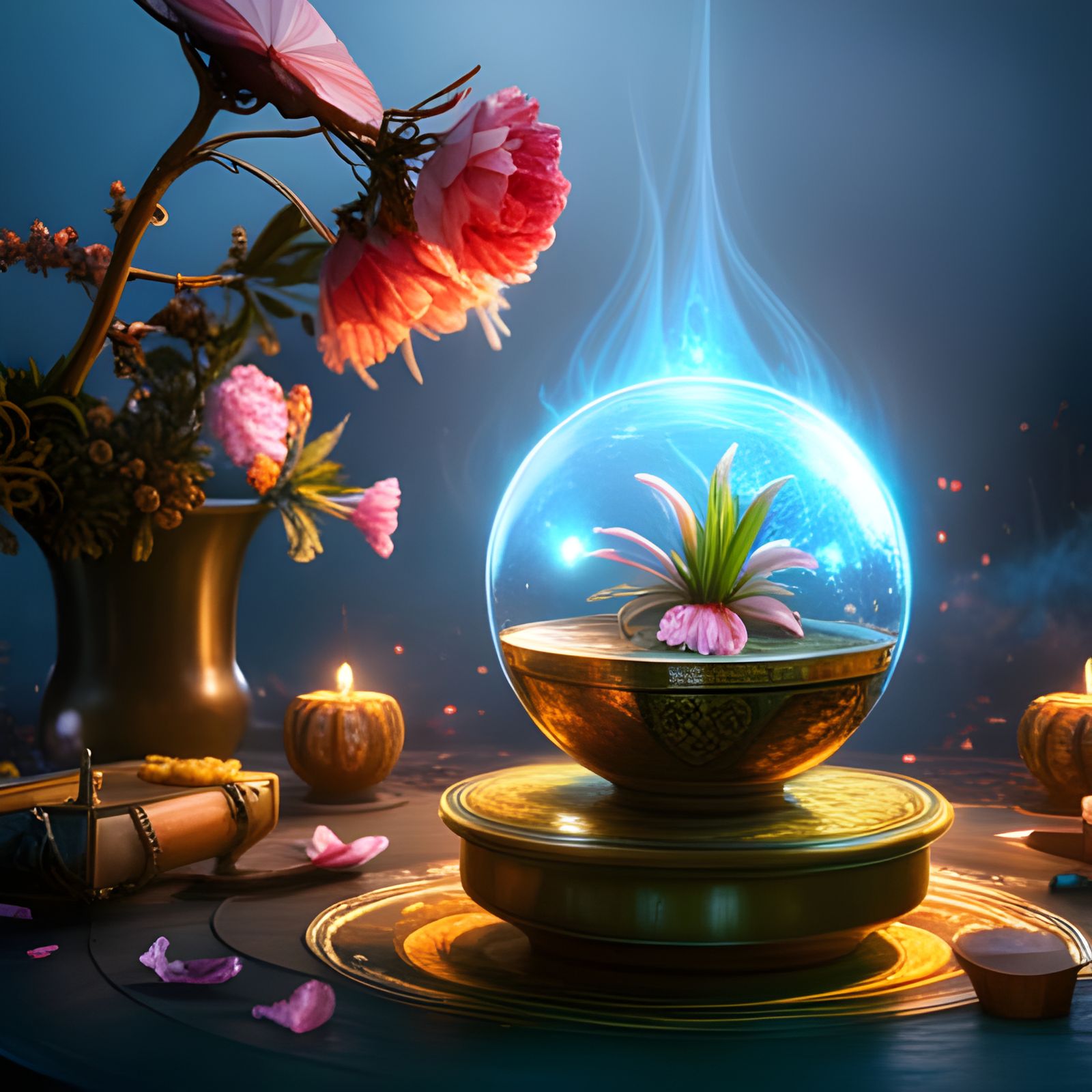 Magical Flower Essence - AI Generated Artwork - NightCafe Creator