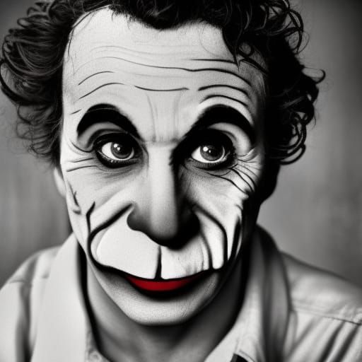 Charlie Chaplin as Joker - AI Generated Artwork - NightCafe Creator