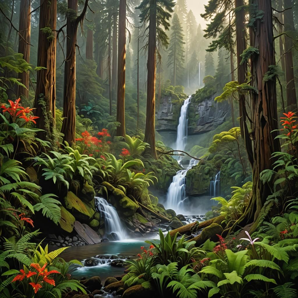 Redwoods - AI Generated Artwork - NightCafe Creator