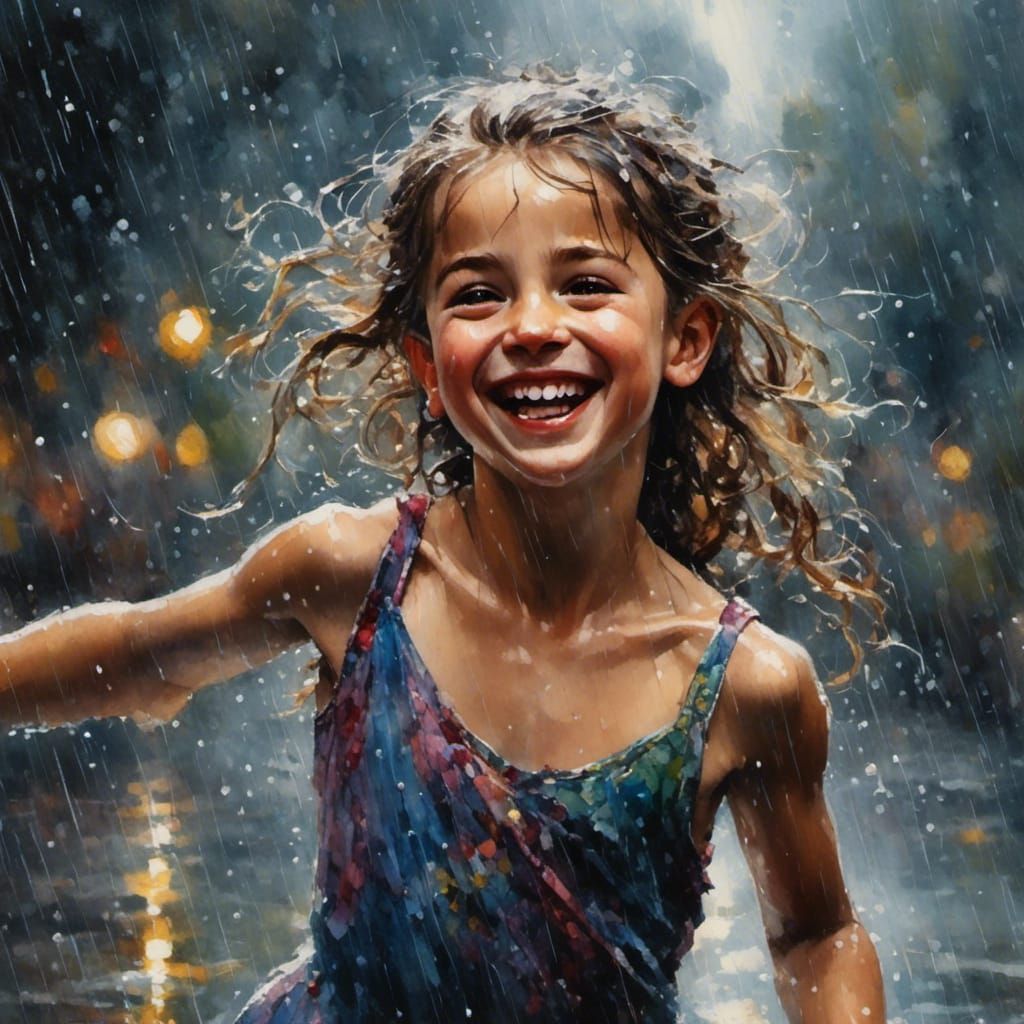 Dancing in the rain - AI Generated Artwork - NightCafe Creator