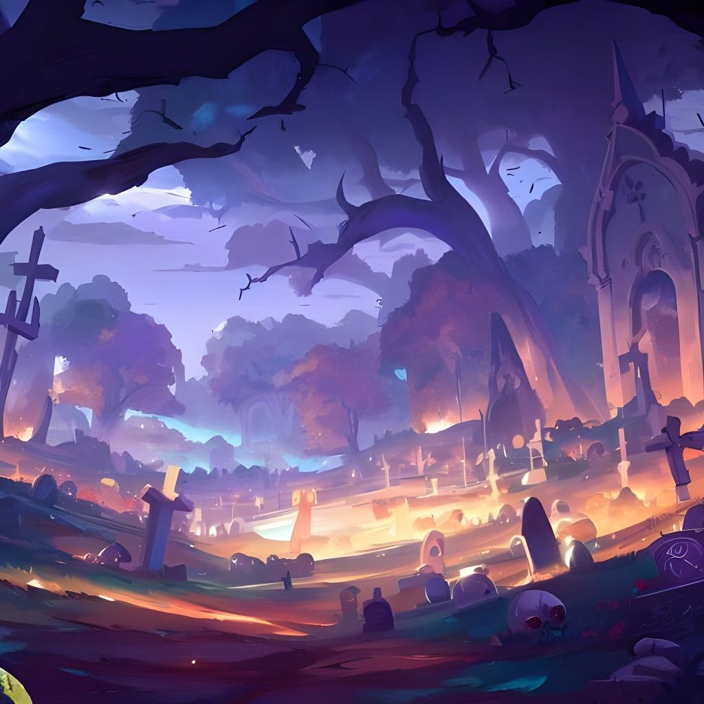 Graveyard - AI Generated Artwork - NightCafe Creator