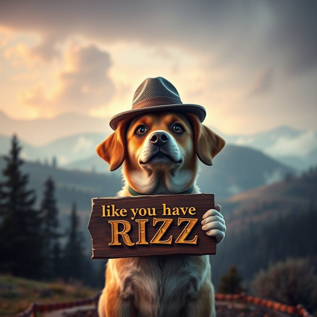 Surreal Canine Portrait in Matte Painting Style - AI Art