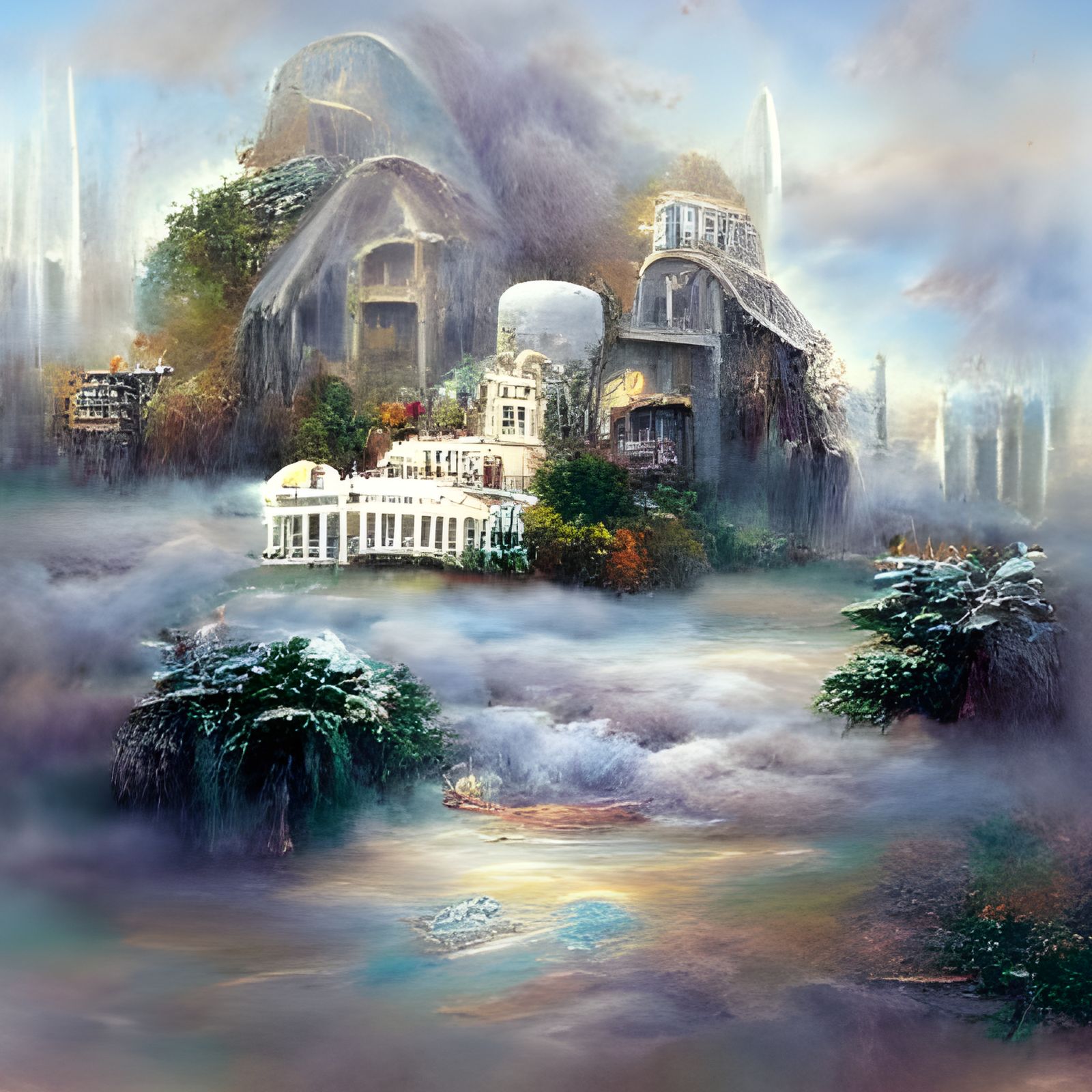 Post apocalyptic white house - AI Generated Artwork - NightCafe Creator