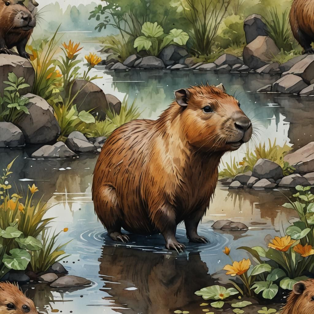Capybara - AI Generated Artwork - NightCafe Creator