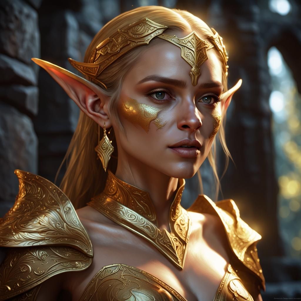 Gilded Elf - AI Generated Artwork - NightCafe Creator