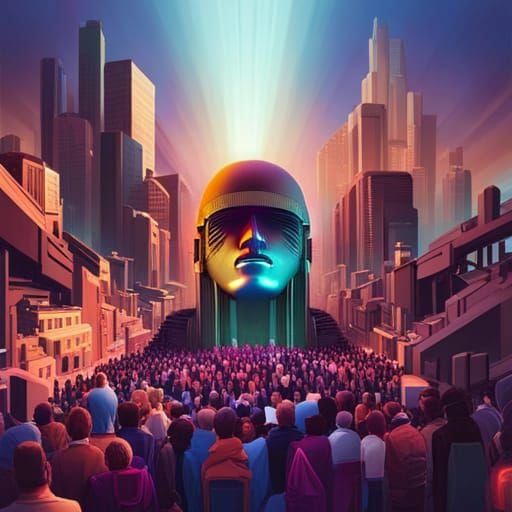 Computer God worship - AI Generated Artwork - NightCafe Creator