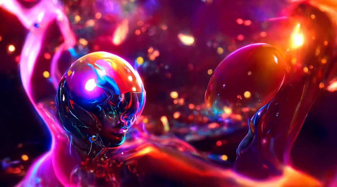 Bleeding edge 8k resolution holographic astral cosmic illustration mixed media by Pablo Amaringo ...