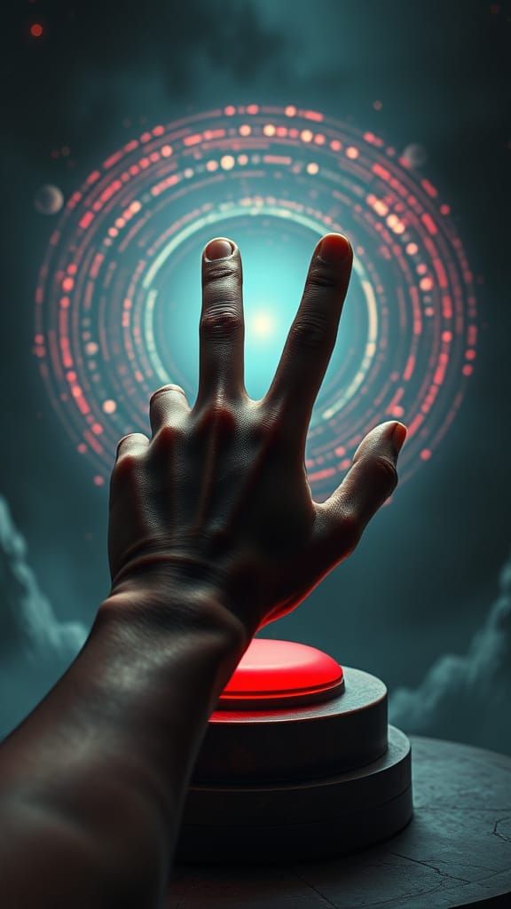 Cosmic Portal to Realm of Horrors in Ominous Space - AI Art