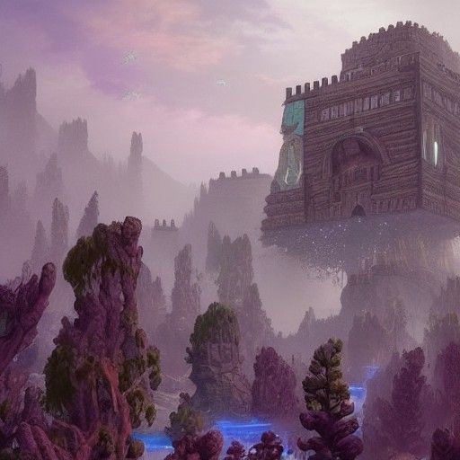 Castle in the swamp - AI Generated Artwork - NightCafe Creator