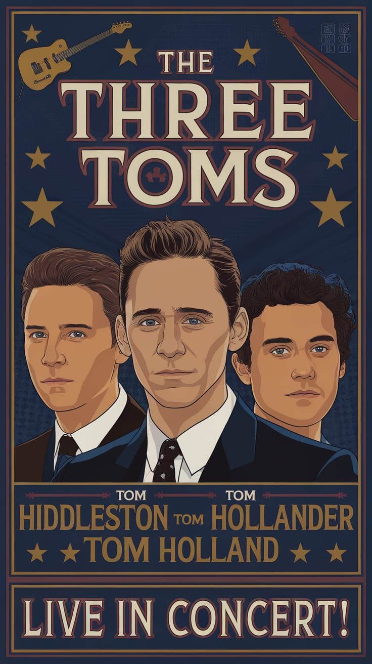 Concert Poster for “The Three Toms”