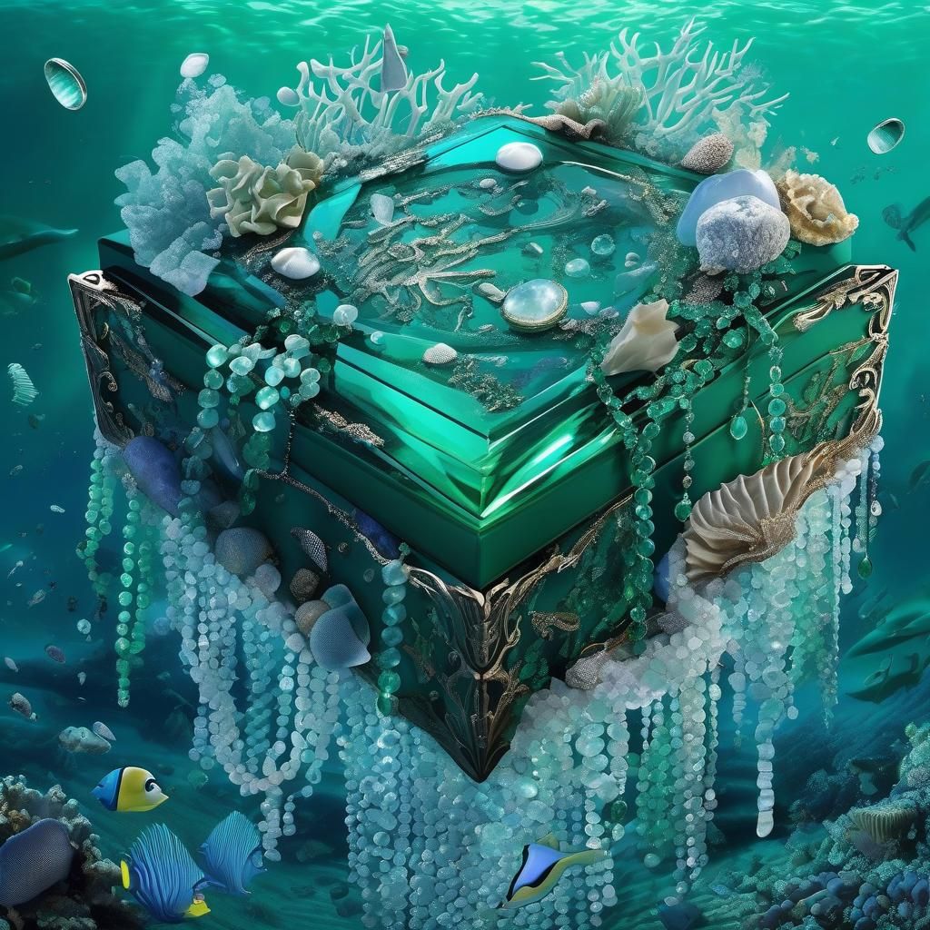 Emerald jewelry box - AI Generated Artwork - NightCafe Creator
