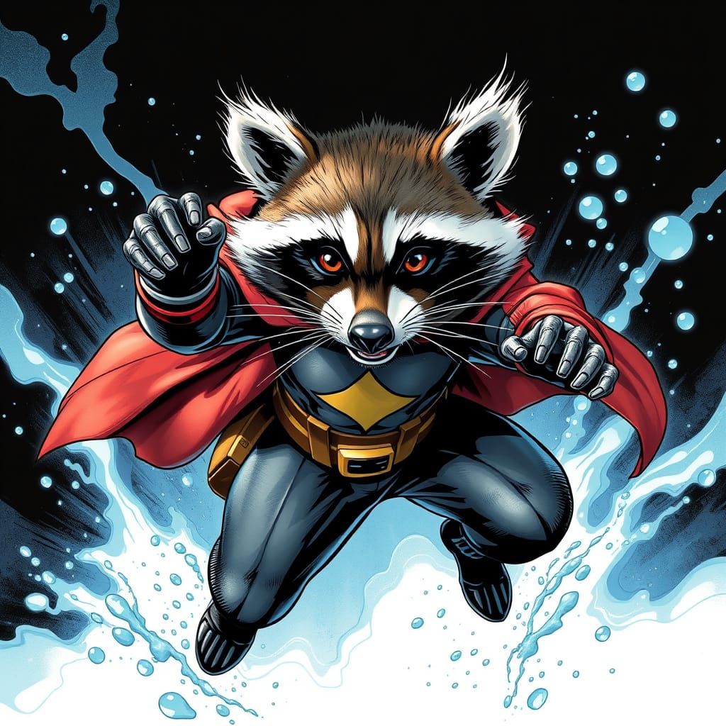 "The Raccoon" - Superhero Raccoon Unleashes Power in Comic ...
