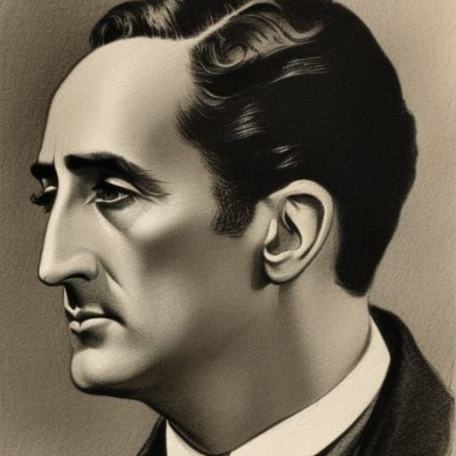 Sherlock Holmes #7: Basil Rathbone In Profile - AI Generated Artwork ...