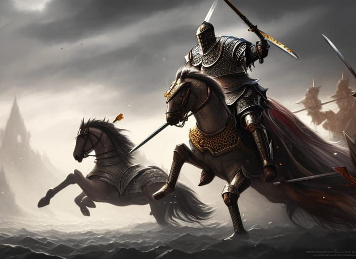 Legendary battle - AI Generated Artwork - NightCafe Creator