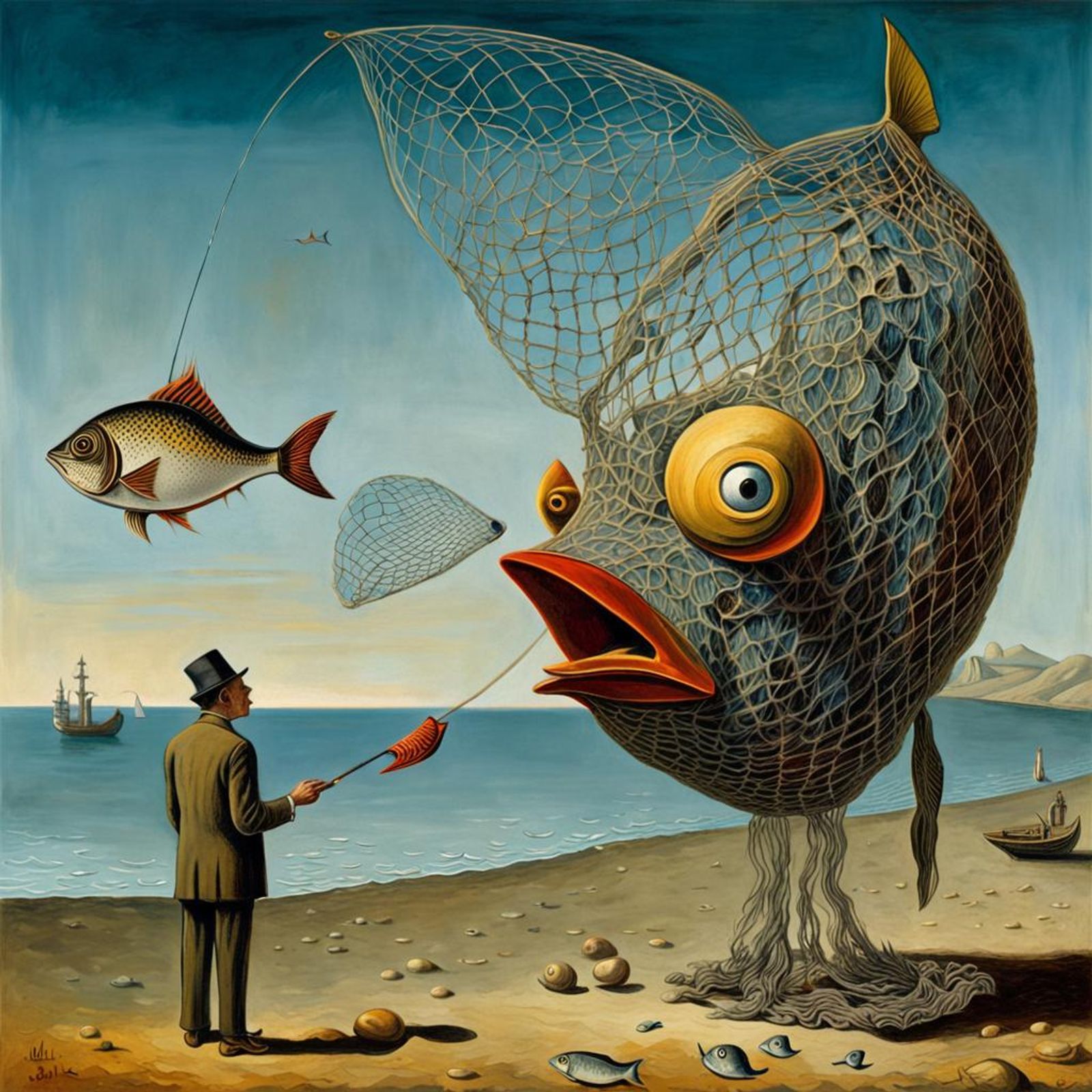 Fiction, not real, unreal surrealist paintings like Salvador Dali, Max ...