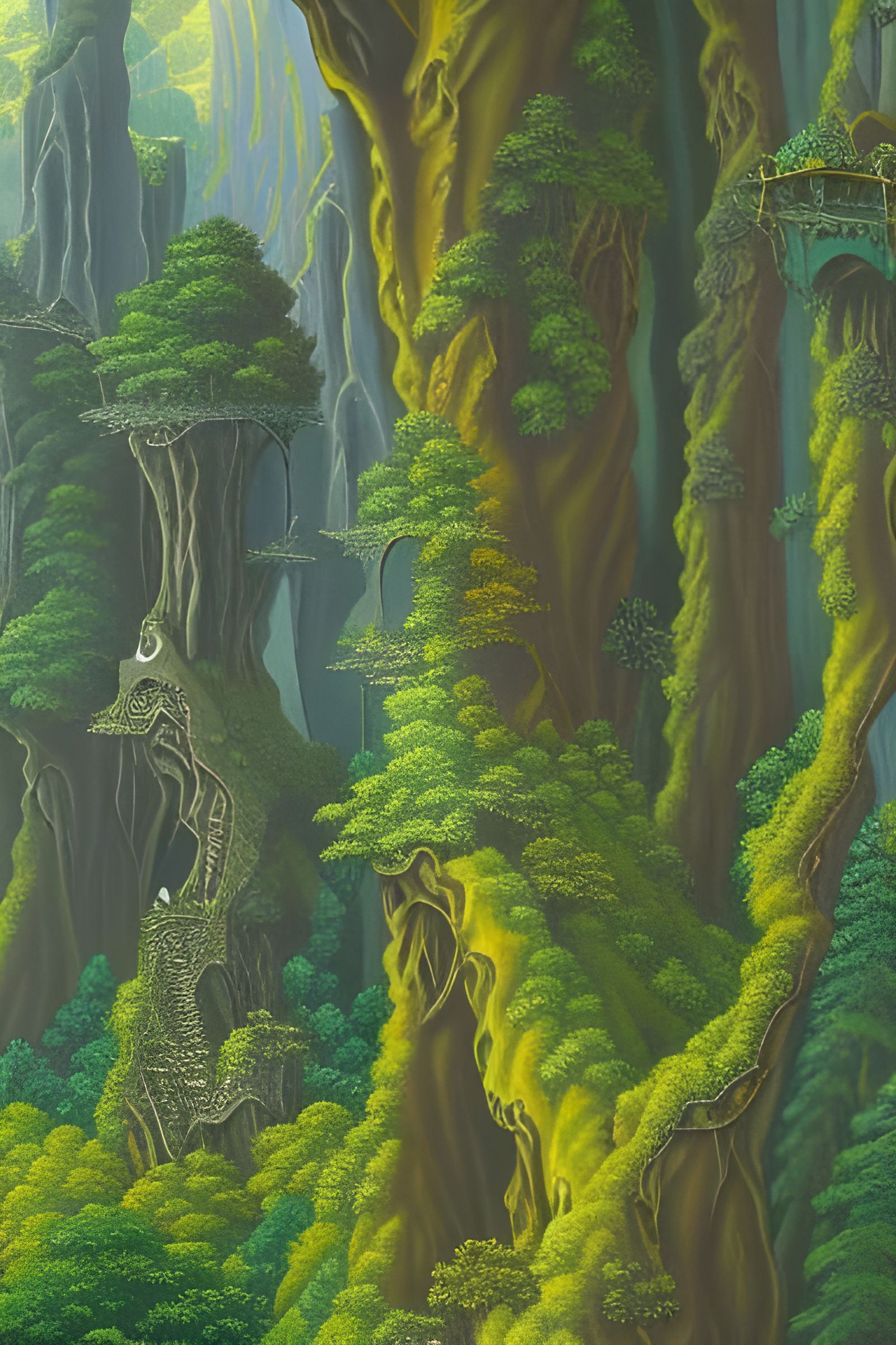 Welcome to Elfhome (#3) 🧝‍♀️ 🏡 🌳 - AI Generated Artwork - NightCafe Creator