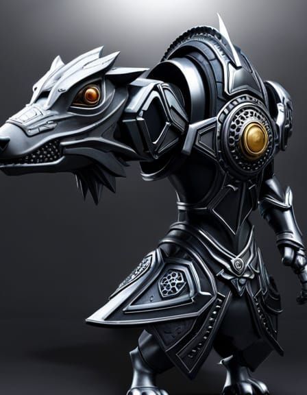 Cyborg animal Druid familiar ornate Celtic metal biopunk sci-fi ...