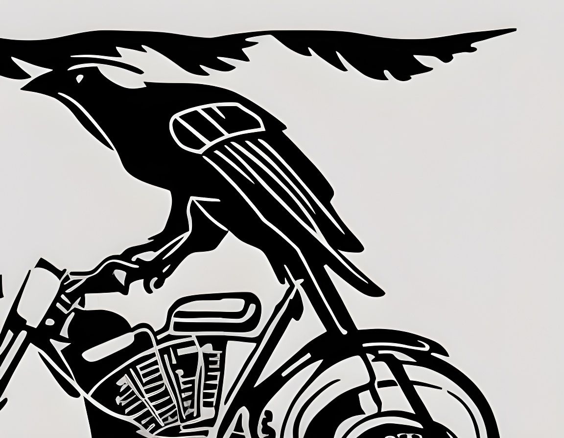 Crows ride motorcycles sometimes - AI Generated Artwork - NightCafe Creator