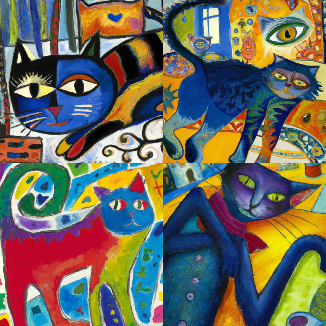 Chagall cat - AI Generated Artwork - NightCafe Creator