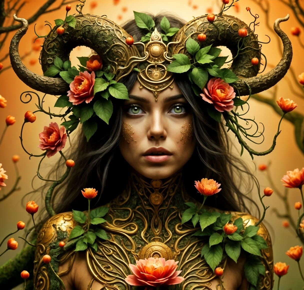 BiomechFloraFusion - Flower Goddess