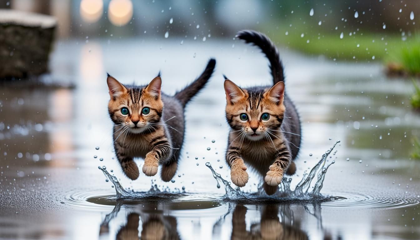 Two cats - AI Generated Artwork - NightCafe Creator