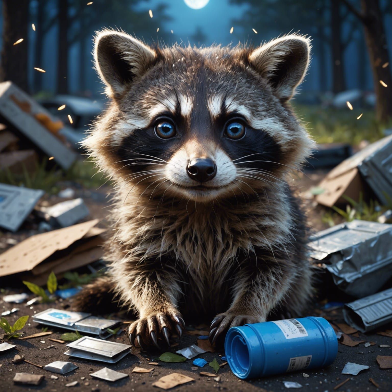 Little raccoon - AI Generated Artwork - NightCafe Creator