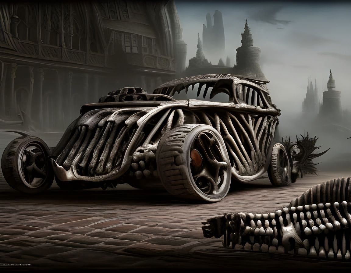 eldritch horror concept car - AI Generated Artwork - NightCafe Creator