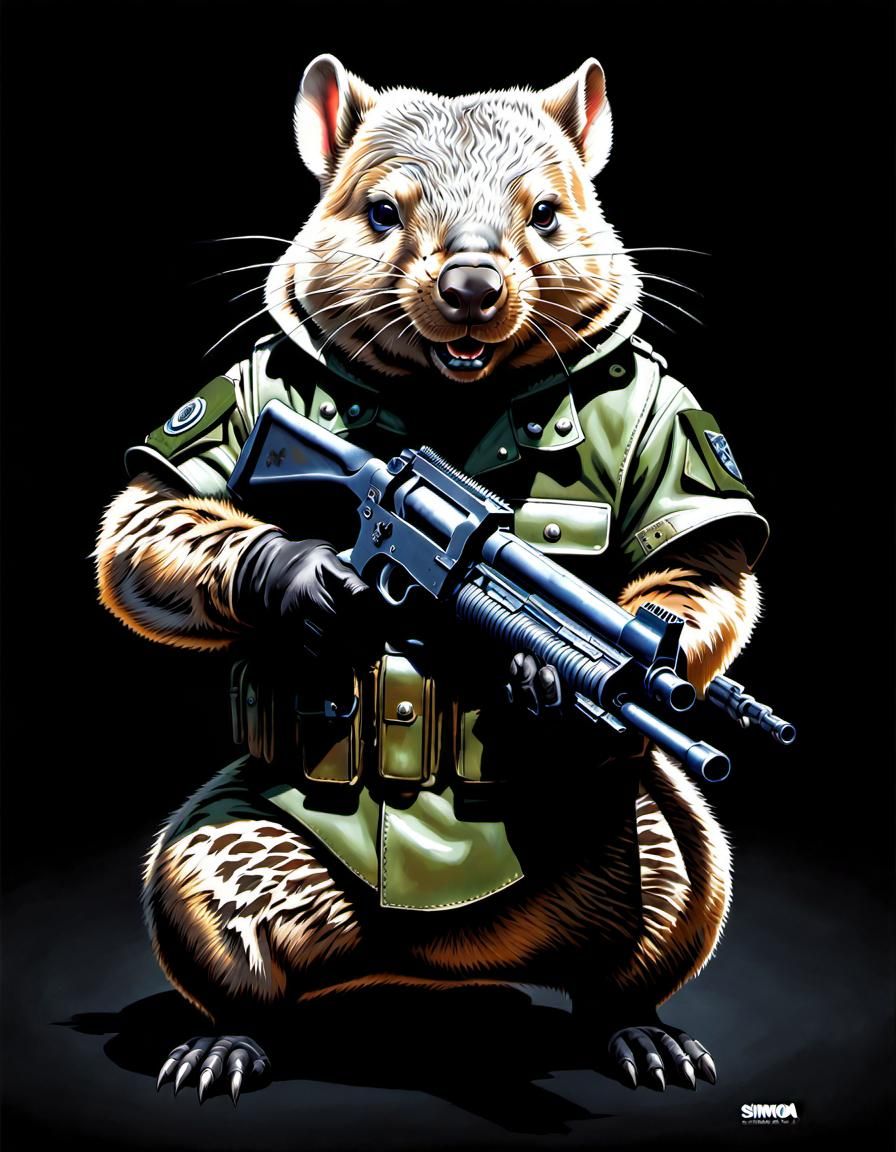 Combat Wombat - AI Generated Artwork - NightCafe Creator