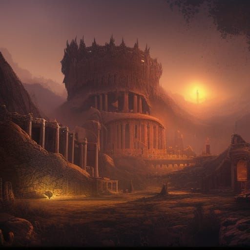 Theban Necropolis - AI Generated Artwork - NightCafe Creator