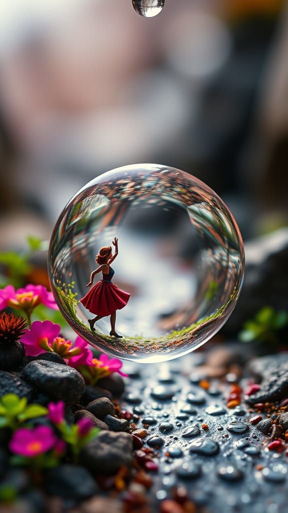 Breathtaking Miniature Scenes within Gravity-Defyi... - AI Art