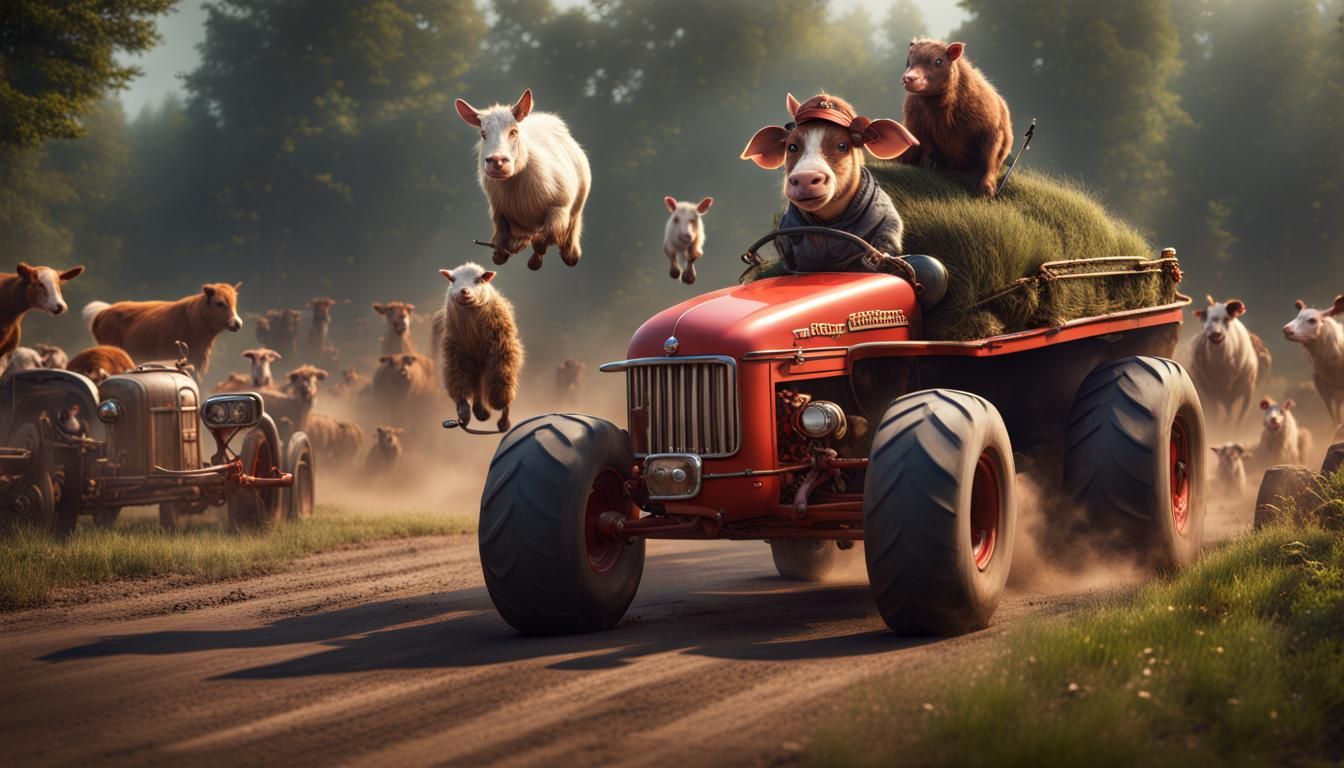 Calvin Tucker's Redneck Farm Animal Racing Banner (Wii) - AI Generated ...