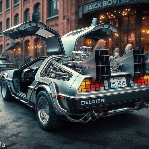 Delorean Time Machine - AI Generated Artwork - NightCafe Creator
